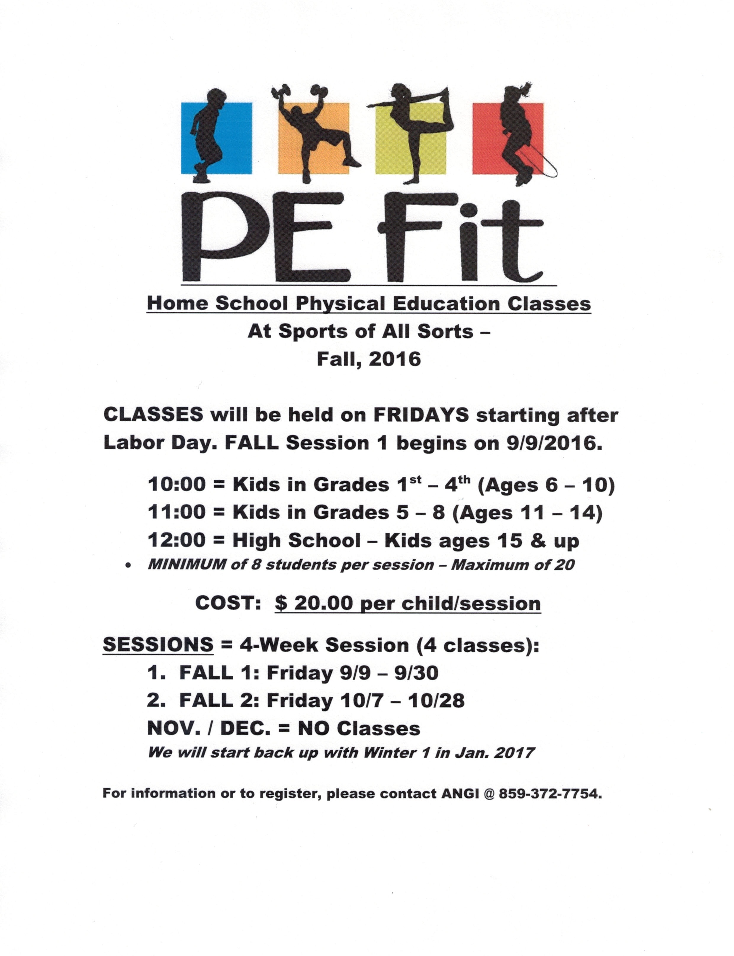 PE Fit Home School Program